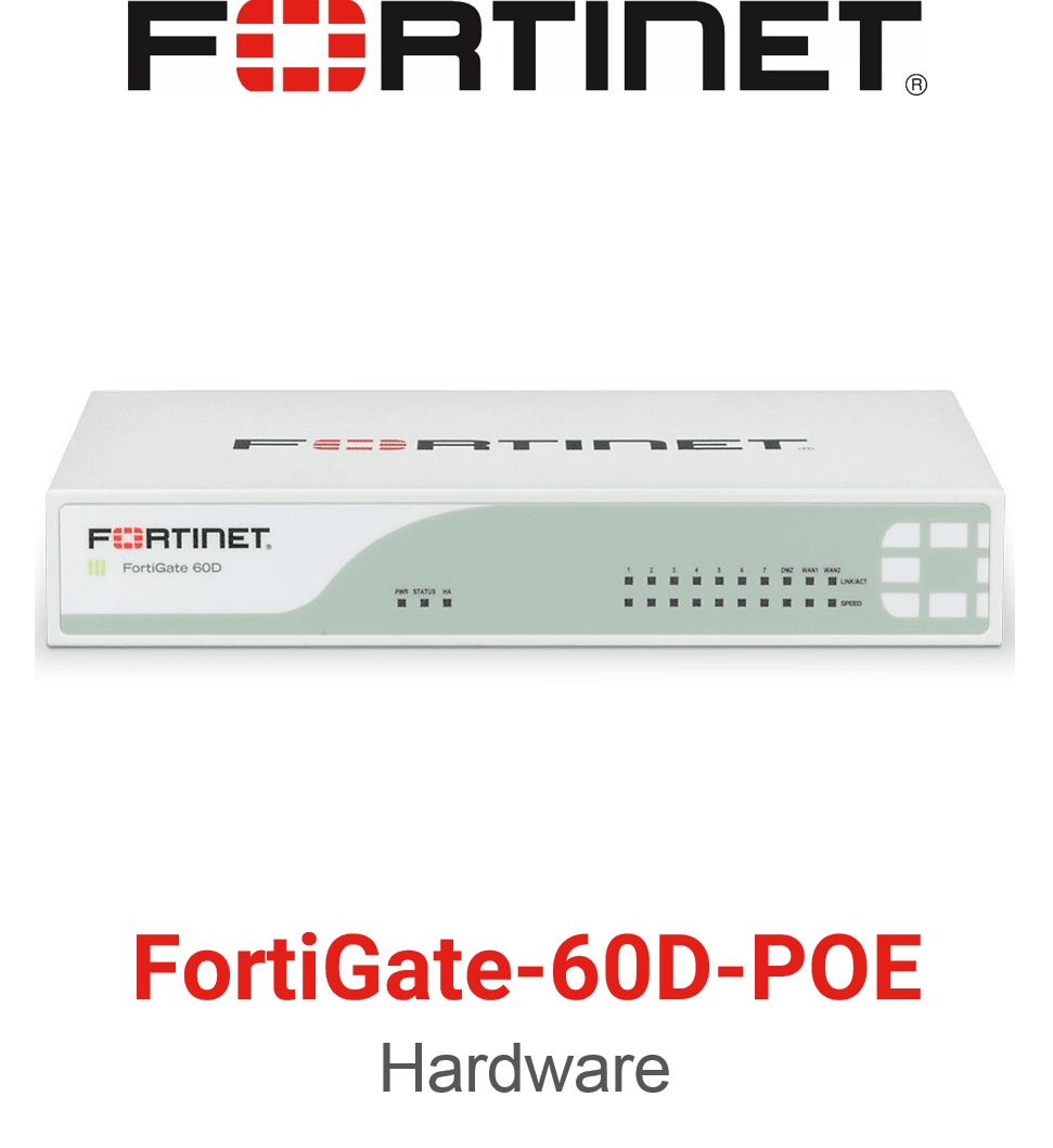Fortinet FortiGate 60D PoE Security Appliance FG-60D-POE