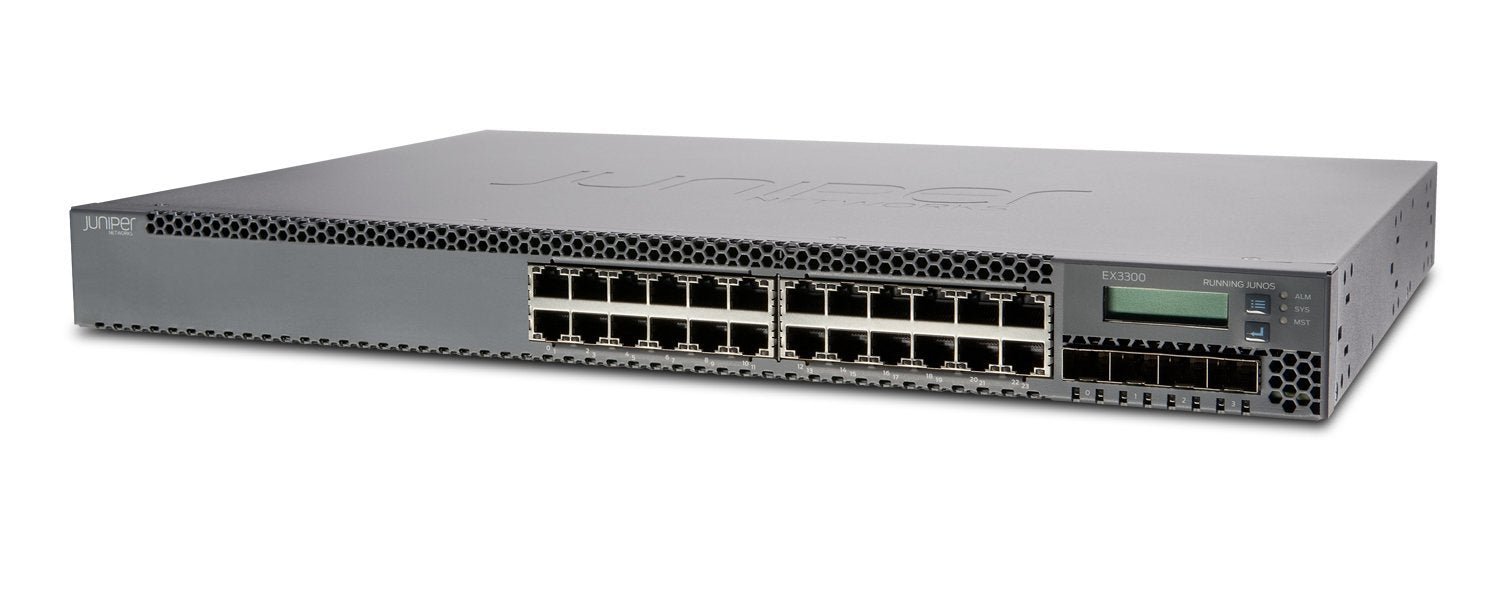 Juniper EX 3300 24T 24 Ethernet Ports & 4 10/1 Gigabit Ethernet SFP+ P